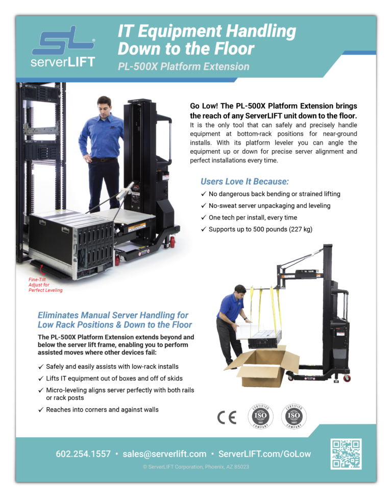Lifts and Attachments: Specifications and Features | ServerLIFT