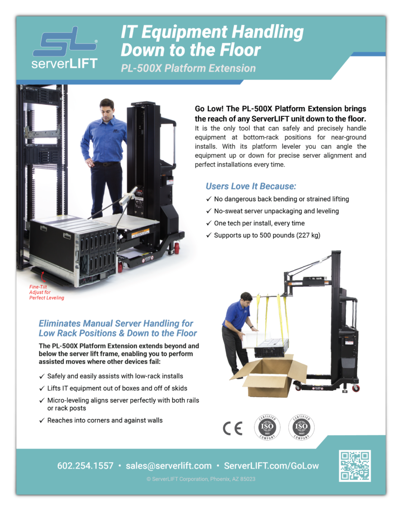 Lifts and Attachments: Specifications and Features | ServerLIFT