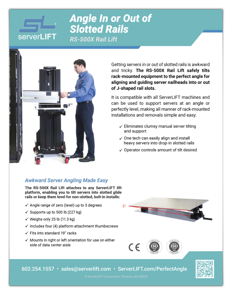 Lifts and Attachments: Specifications and Features | ServerLIFT