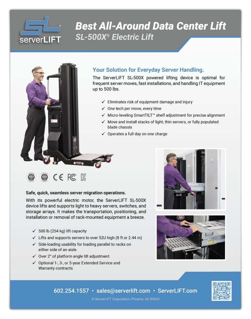 Lifts and Attachments: Specifications and Features | ServerLIFT