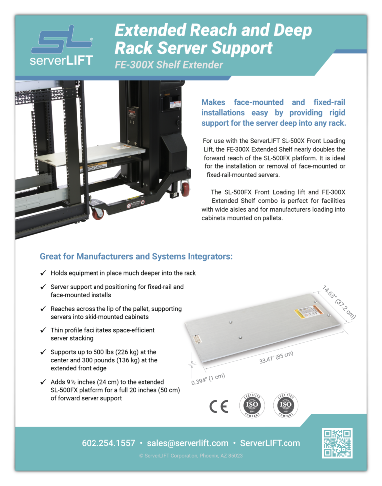 Lifts and Attachments: Specifications and Features | ServerLIFT