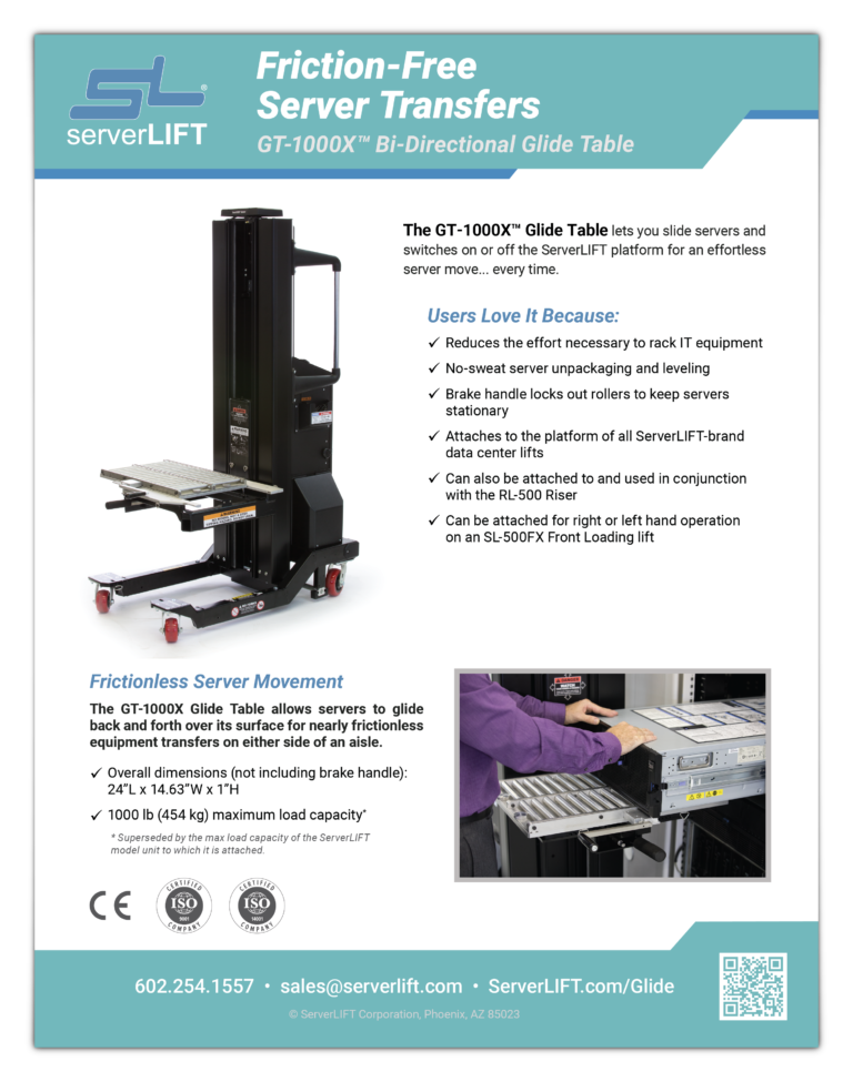 Lifts and Attachments: Specifications and Features | ServerLIFT