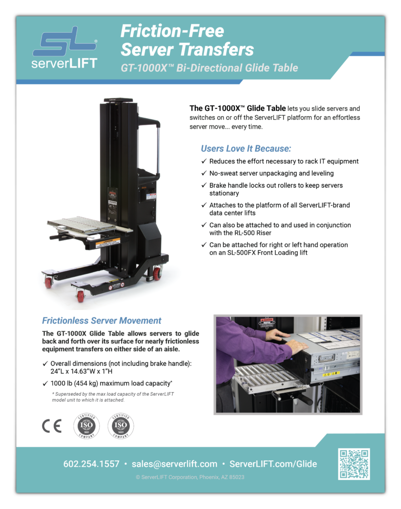 Lifts and Attachments: Specifications and Features | ServerLIFT