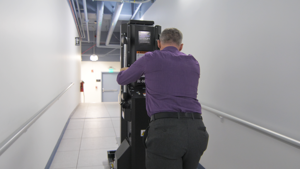 ServerLIFT® Devices Work on Ramps & Graded Flooring